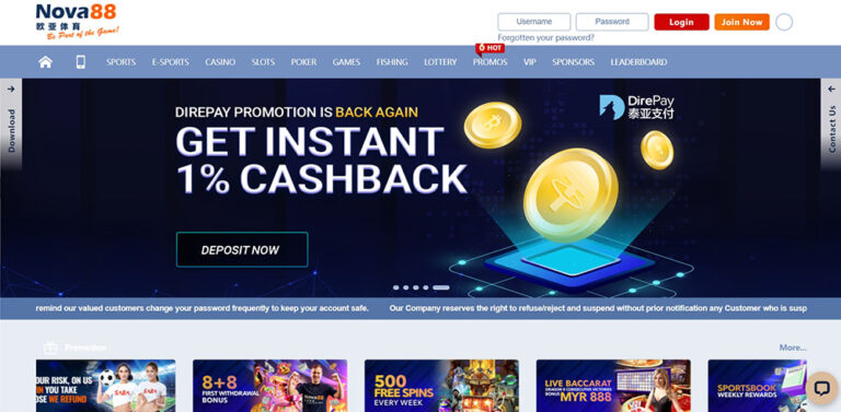 Nova88 Betting & Online Casino — Register & Login to Bet and WIN!